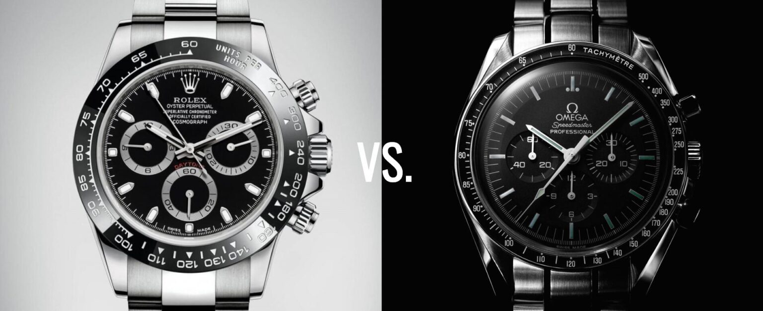 Omega Replica Speedmaster Moonwatch Professional Chronograph vs. Rolex ...